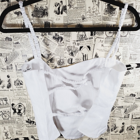 Reformation | Tops | Nwt Reformation Amaya Linen Top Open Back Criss ...